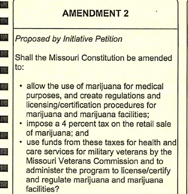 Missouri 2018 Constitutional Amendments- Voter Results - Alton MO